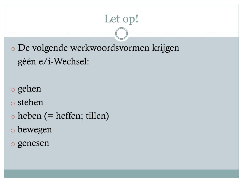 PPT - Vervoegingen van de Duitse werkwoorden PowerPoint Presentation ...