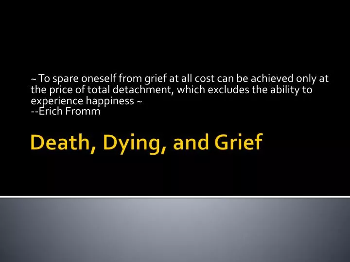 Ppt Death Dying And Grief Powerpoint Presentation Free Download