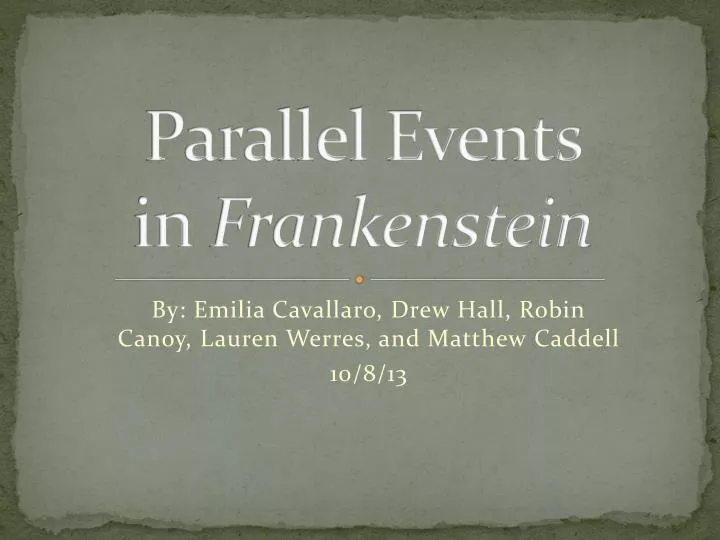 PPT - Parallel Events in Frankenstein PowerPoint Presentation, free ...