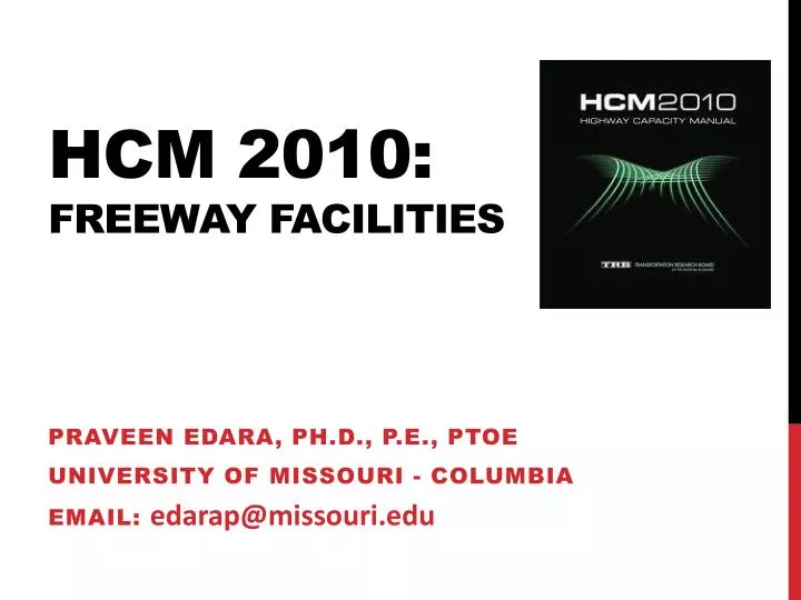 Ppt Hcm 2010 Freeway Facilities Powerpoint Presentation Free 5759