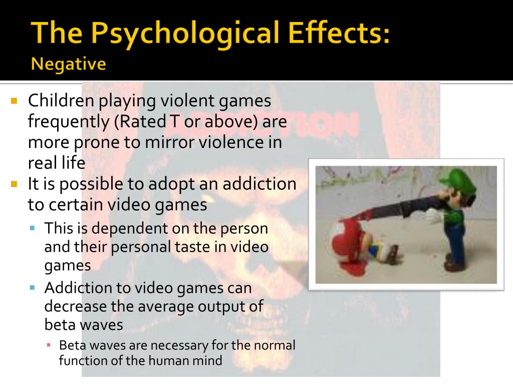 PPT - The Effects of Video Games on Children: Physiological ...