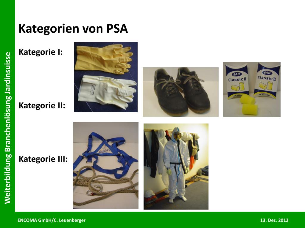 PPT - Richtige Verwendung von Persönlicher Schutzausrüstung, PSA PowerPoint Presentation - ID ...