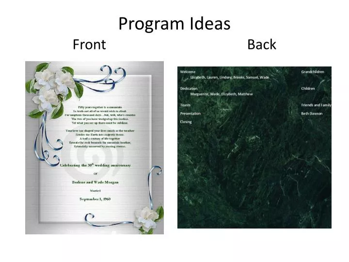 PPT - Program Ideas Front Back PowerPoint Presentation, free download ...
