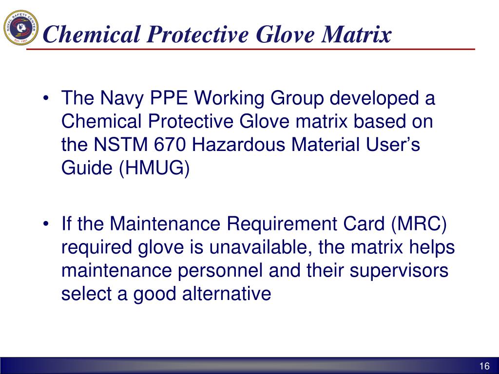 PPT - Training Developed by the Navy PPE Working Group and Naval Safety ...