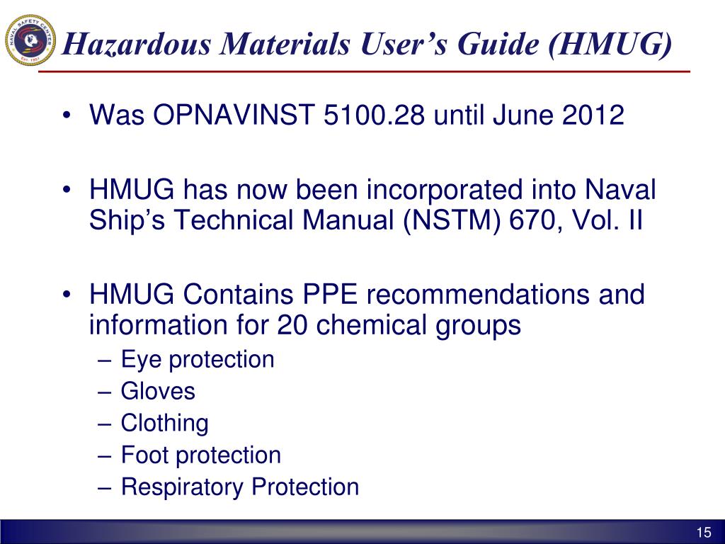 PPT - Training Developed by the Navy PPE Working Group and Naval Safety ...