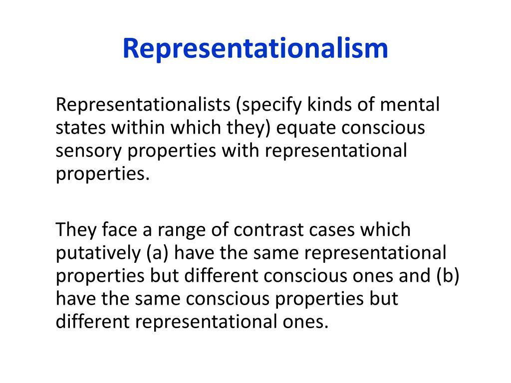 PPT - Sensory Exp erience and Representational Properties David ...