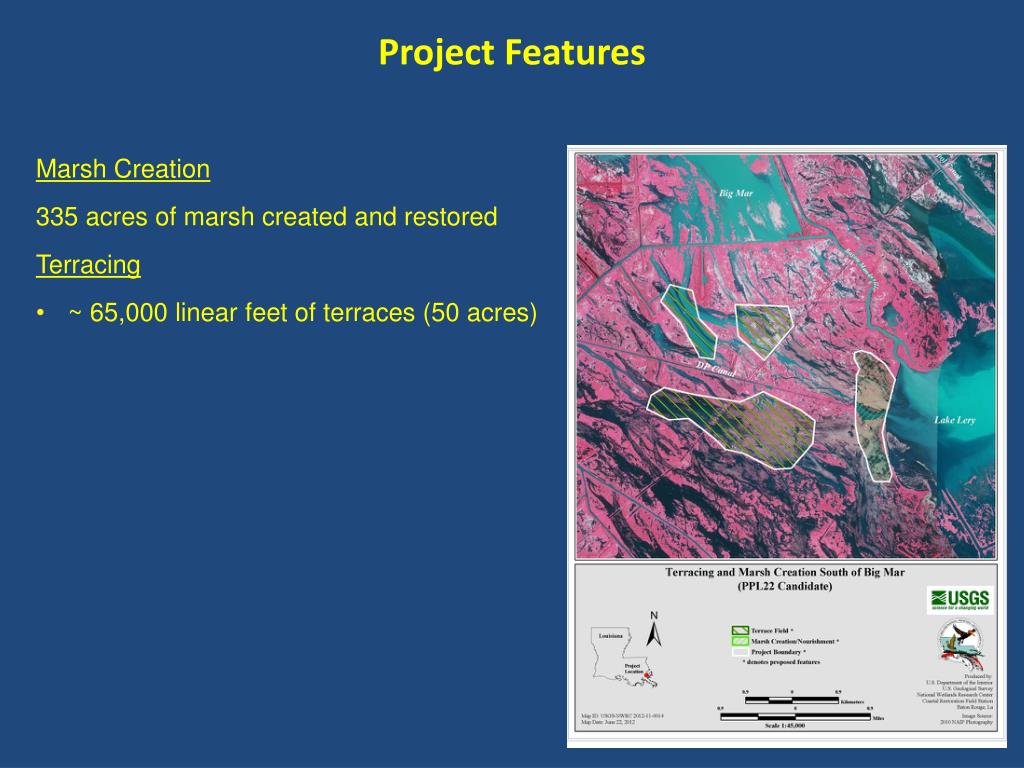 PPT - CWPPRA Terracing and Marsh Creation South of Big Mar Project (BA ...