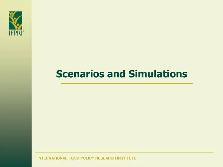 PPT - Scenarios and Simulations PowerPoint Presentation, free download ...