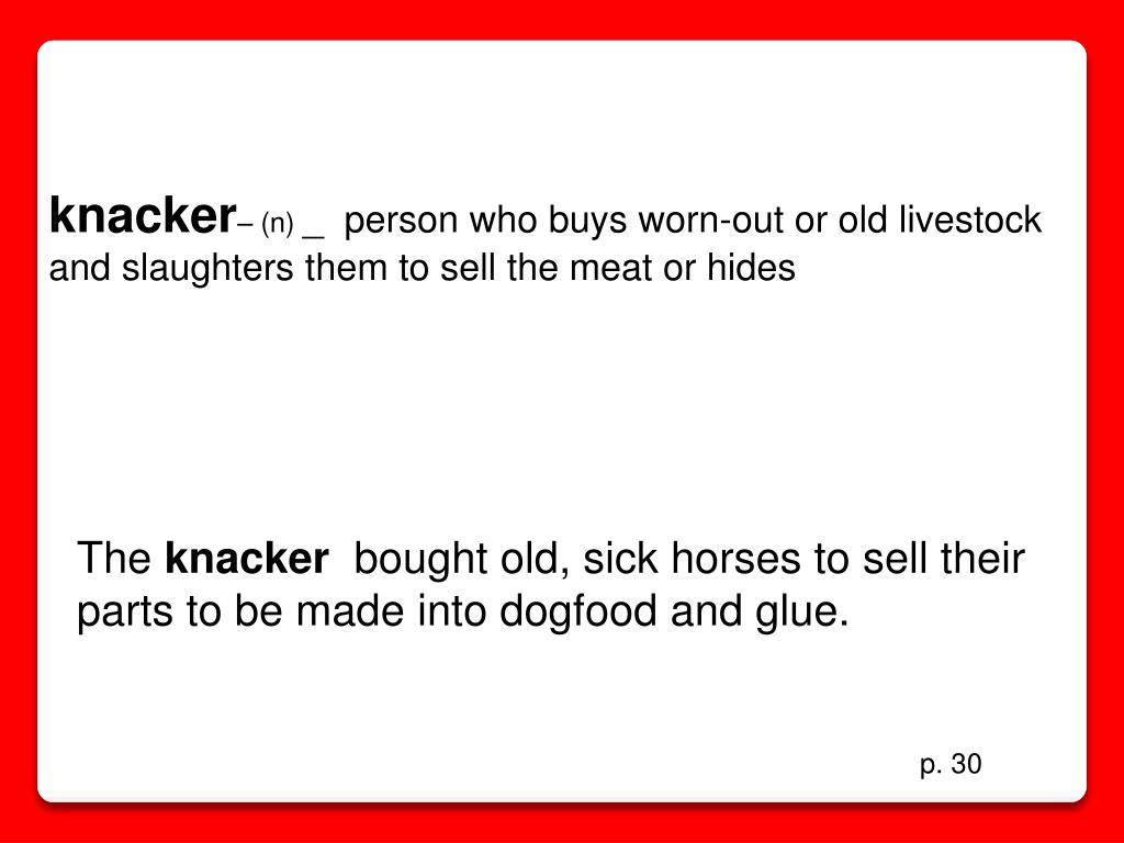 PPT - Vocabulary Set 1 from "Animal Farm" Chapters 1-2 PowerPoint ...