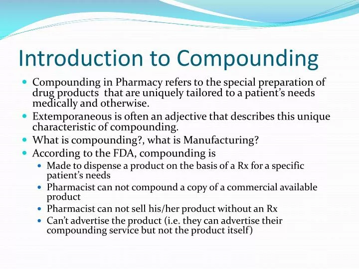 PPT - Introduction to Compounding PowerPoint Presentation, free ...
