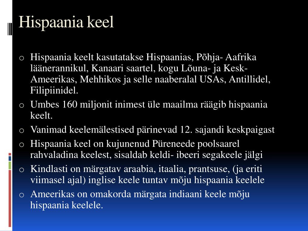 PPT - SAKSA, HISPAANIA JA POOLA keelE ERISUSED EESTI KEELEST PowerPoint Presentation - ID:2152841