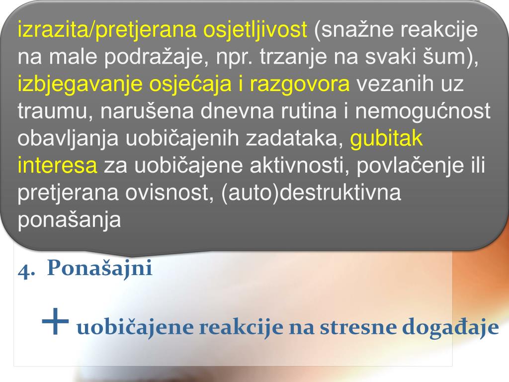 PPT - STRESNI I TRAUMATSKI DOGAĐAJI I NJIHOVE POSLJEDICE PowerPoint ...