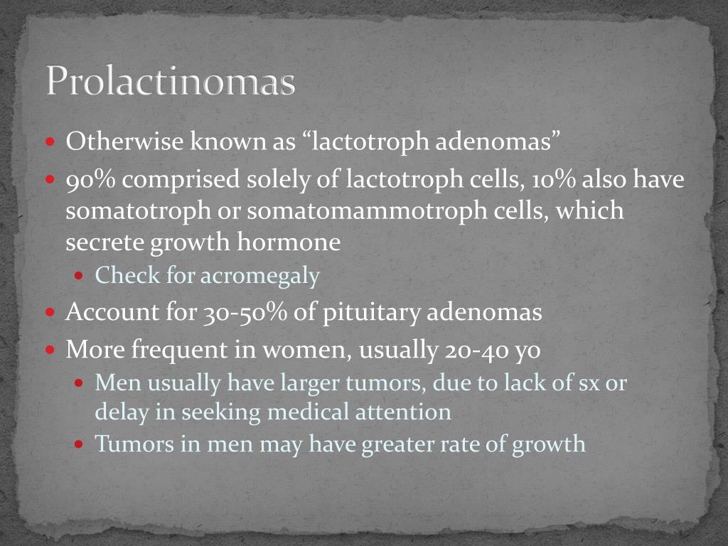 PPT - Labs LH 0.6 FSH 3.5 Prolactin 1,244 Dx : Prolactinoma PowerPoint ...