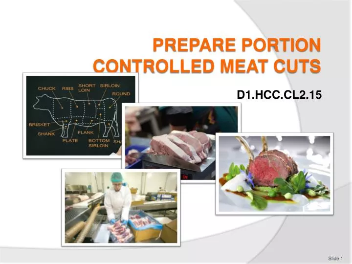 PPT - PREPARE PORTION CONTROLLED MEAT CUTS PowerPoint Presentation ...