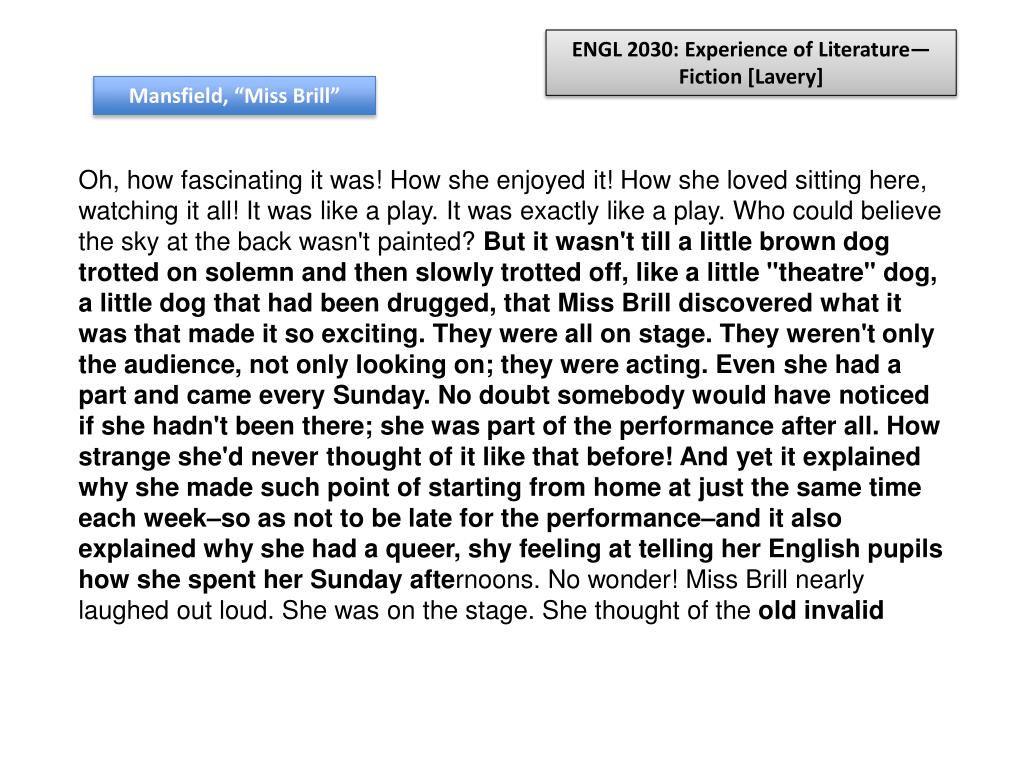 PPT - Katherine Mansfield (1888-1923) “Miss Brill” PowerPoint ...