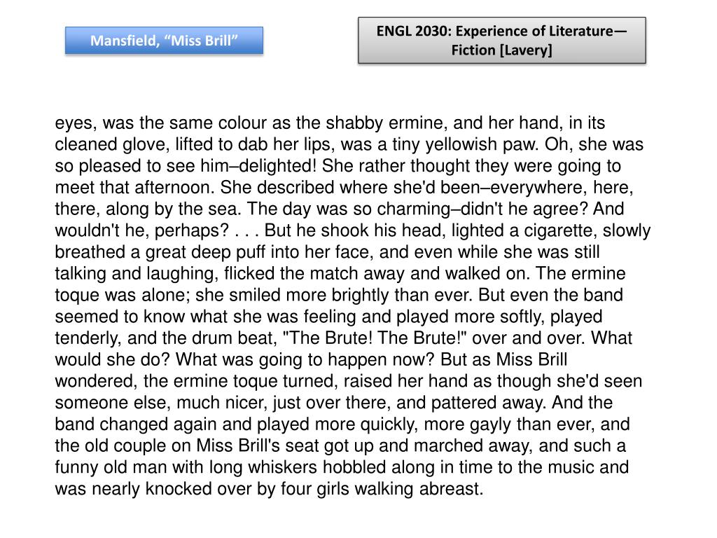 PPT - Katherine Mansfield (1888-1923) “Miss Brill” PowerPoint ...