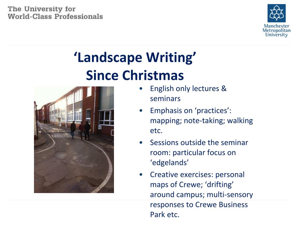 PPT - Teaching Landscape Writing: Interdisciplinary Approaches ...