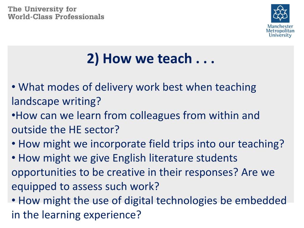 PPT - Teaching Landscape Writing: Interdisciplinary Approaches ...
