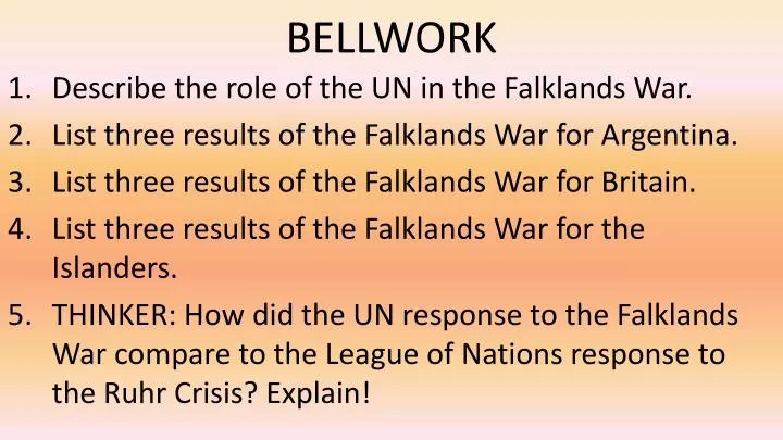 PPT - BELLWORK PowerPoint Presentation, free download - ID:2154537