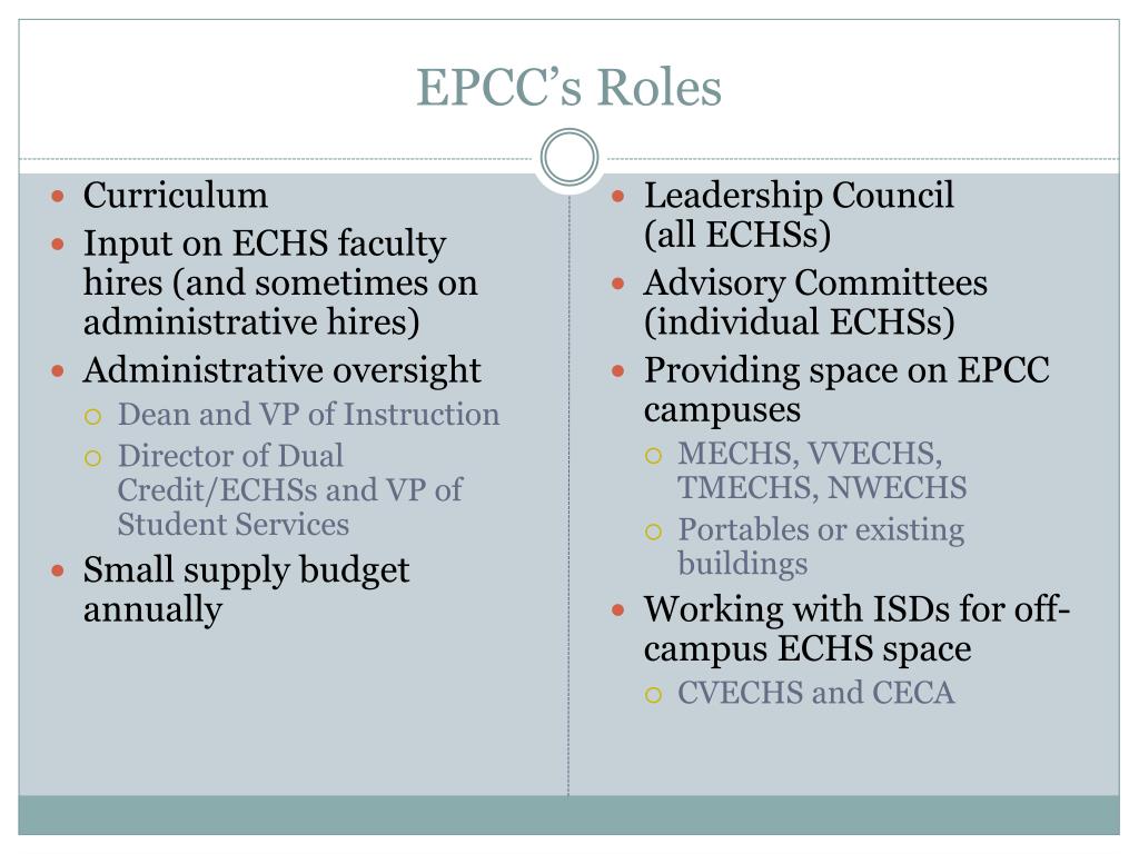 PPT - Early College High Schools at El Paso Community College ...