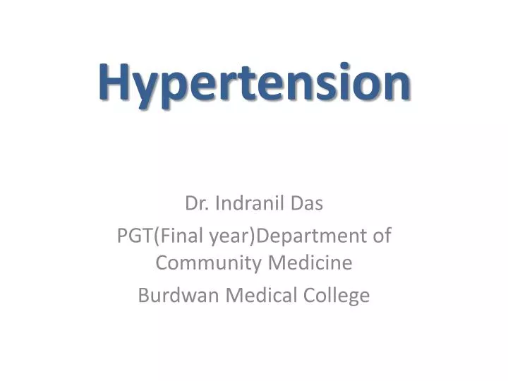 PPT - Hypertension PowerPoint Presentation, free download - ID:2155668