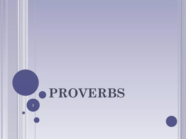 PPT - proverbs PowerPoint Presentation, free download - ID:2155770