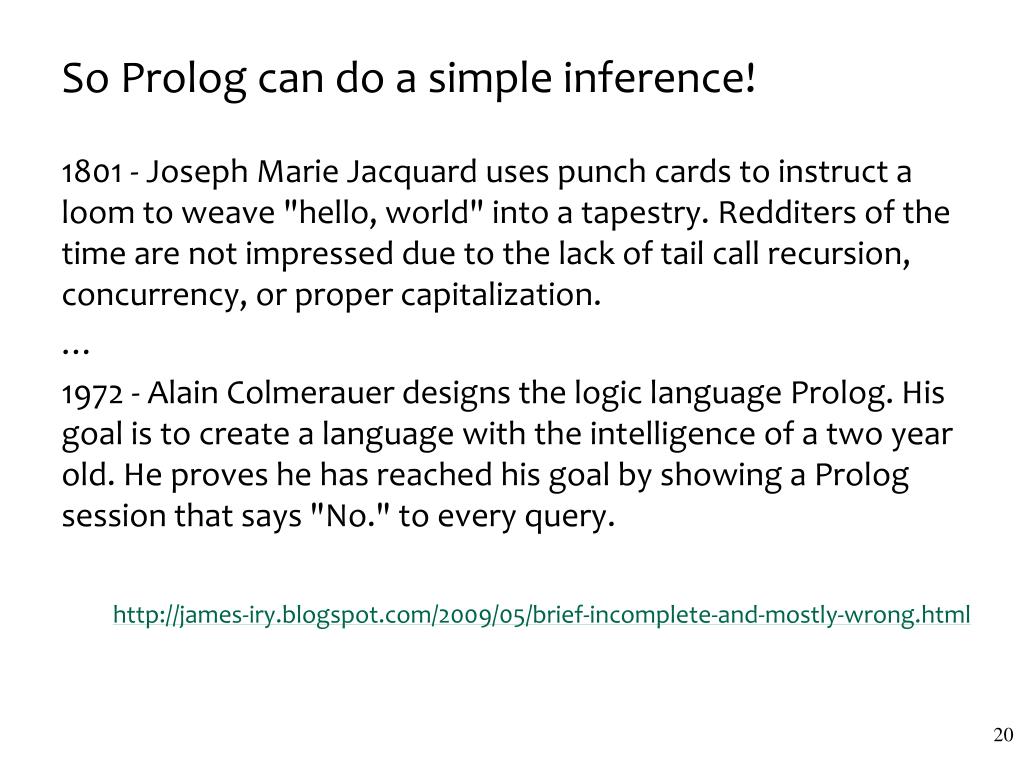 Ppt Lecture 6 Logic Programming Rule Based Programming With Prolog Powerpoint Presentation