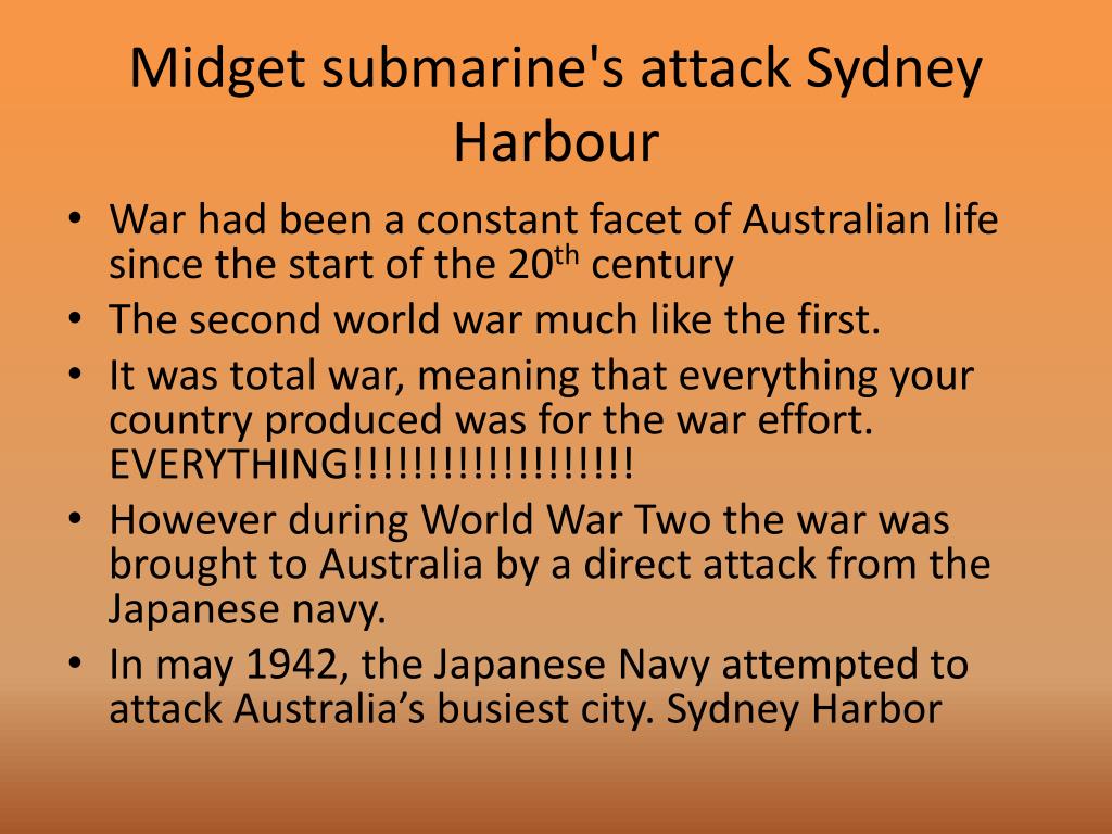 PPT - Japanese Midget submarine attack on Sydney Harbour 1942 ...