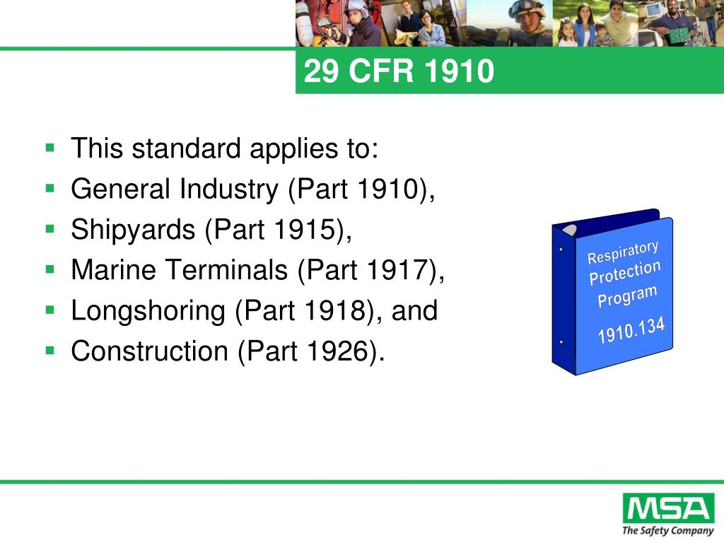 PPT - Major Requirements of OSHA Respiratory Protection Standard 29 CFR ...
