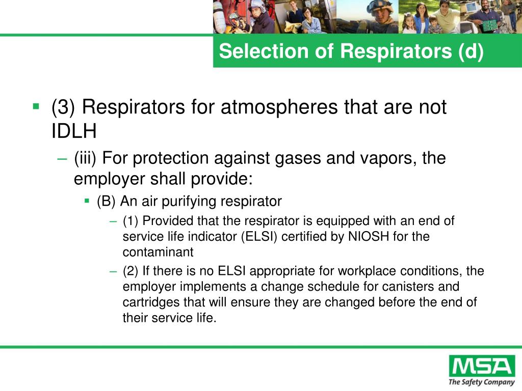 PPT - Major Requirements of OSHA Respiratory Protection Standard 29 CFR ...