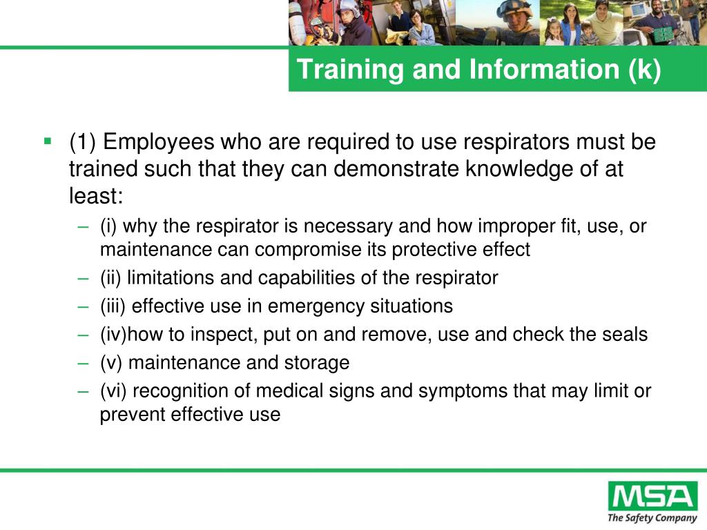 PPT - Major Requirements of OSHA Respiratory Protection Standard 29 CFR ...