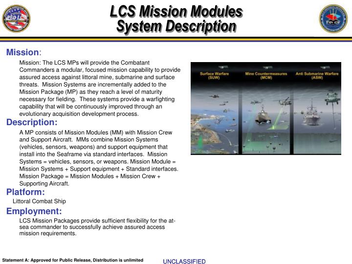 PPT - LCS Mission Modules Captain John Ailes 9 November 2011 PowerPoint ...