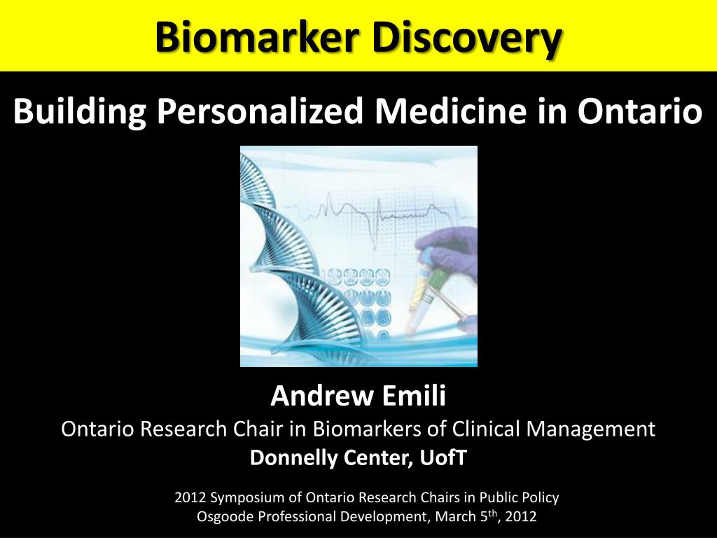 PPT - Andrew Emili Ontario Research Chair in Biomarkers of Clinical ...