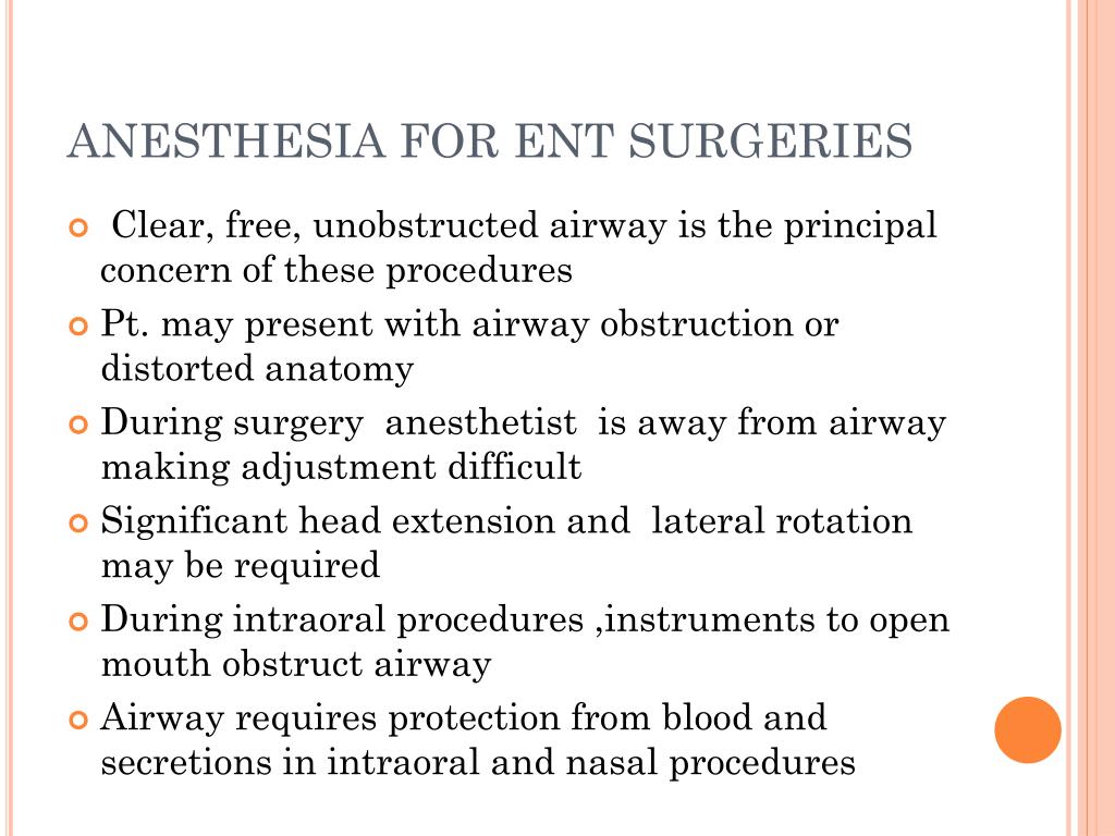 PPT - ANESTHESIA FOR ORTHOPEDIC,ENT AND MAXILLOFACIAL SURGERY ...
