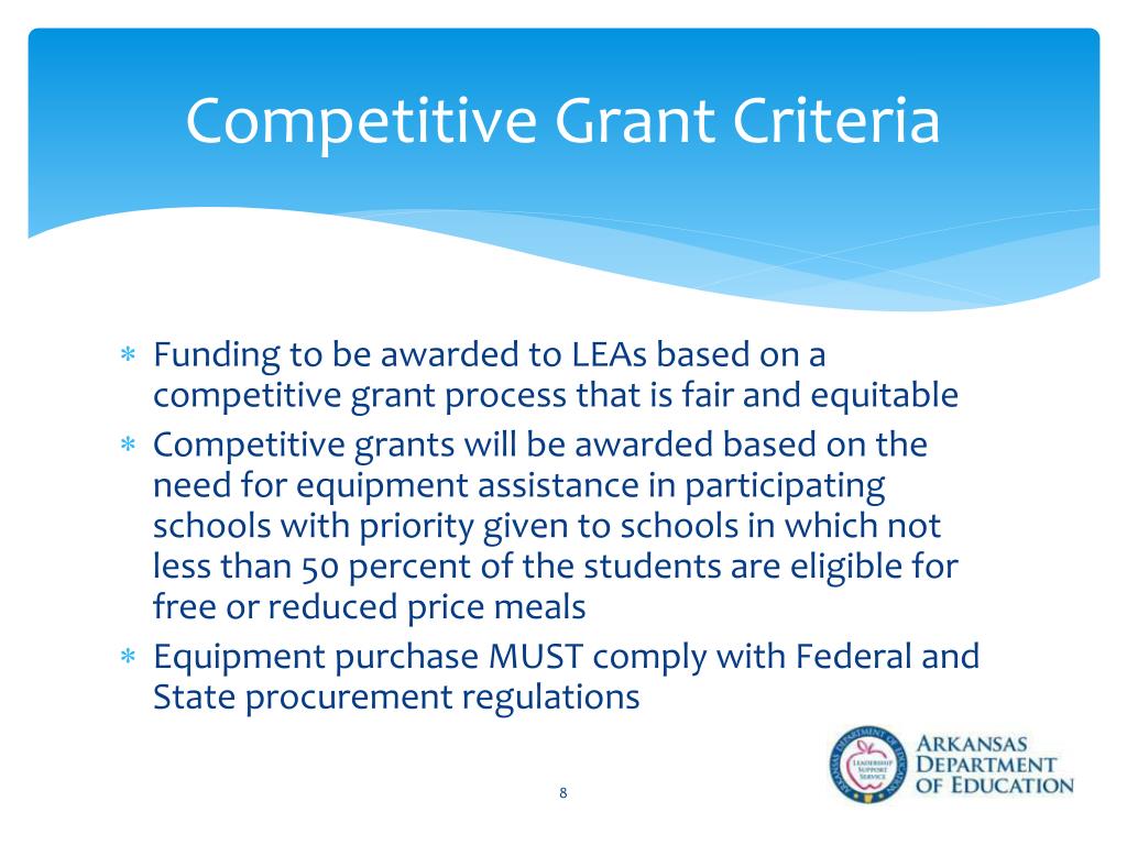 PPT - National School Lunch Program Equipment Assistance Grant- Fiscal ...