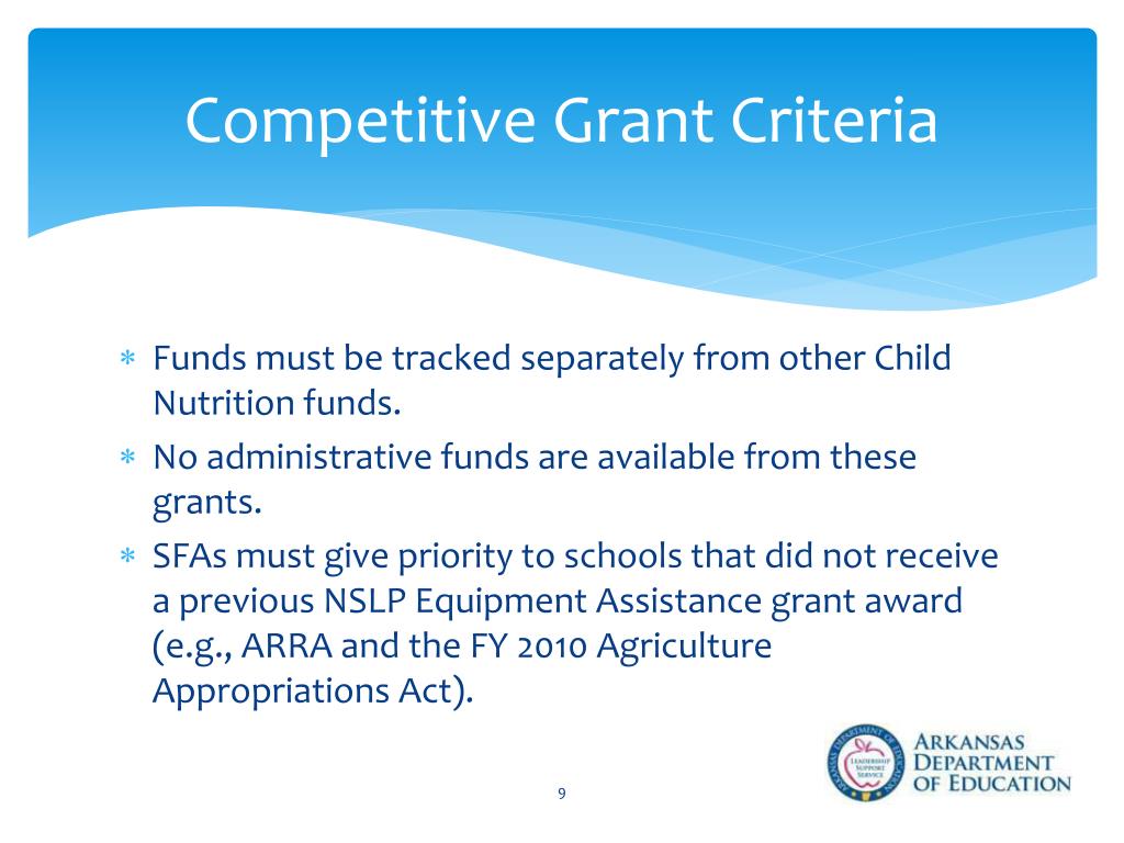 PPT - National School Lunch Program Equipment Assistance Grant- Fiscal ...