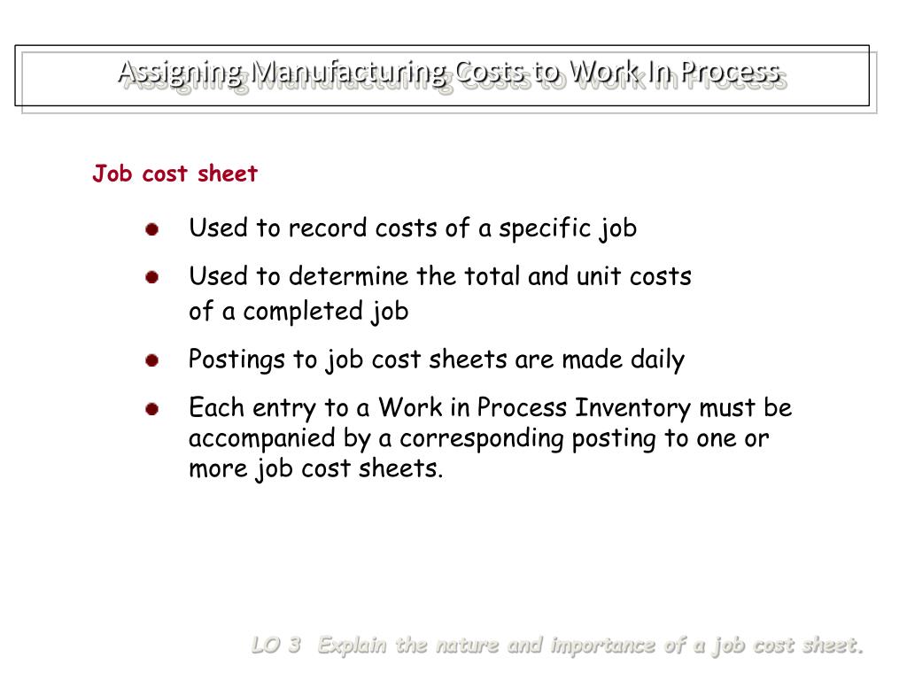 PPT - Understanding Cost Accumulation in Job Order Cost Accounting ...