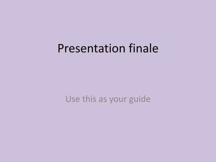 PPT - Presentation finale PowerPoint Presentation, free download - ID ...