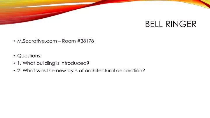PPT - Bell Ringer PowerPoint Presentation, free download - ID:2159748