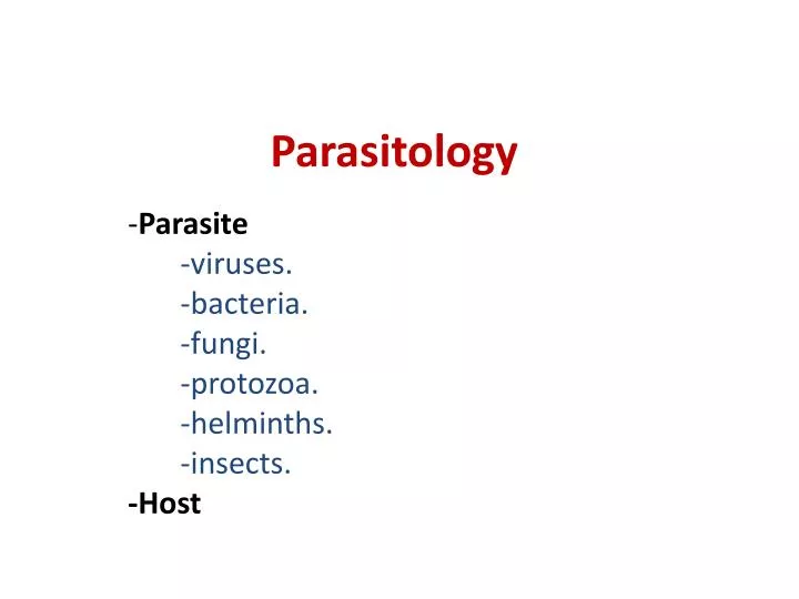 PPT - Parasitology PowerPoint Presentation, free download - ID:2159842
