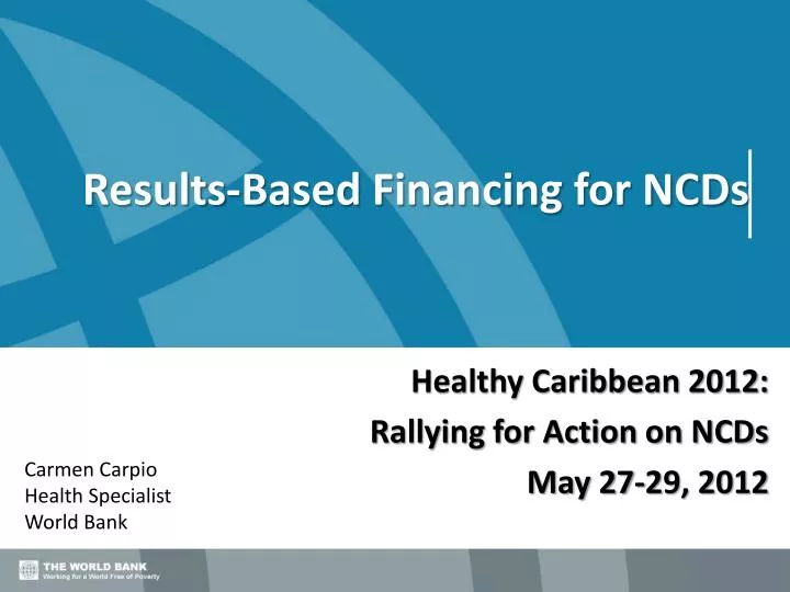 PPT - Results-Based Financing for NCDs PowerPoint Presentation, free ...