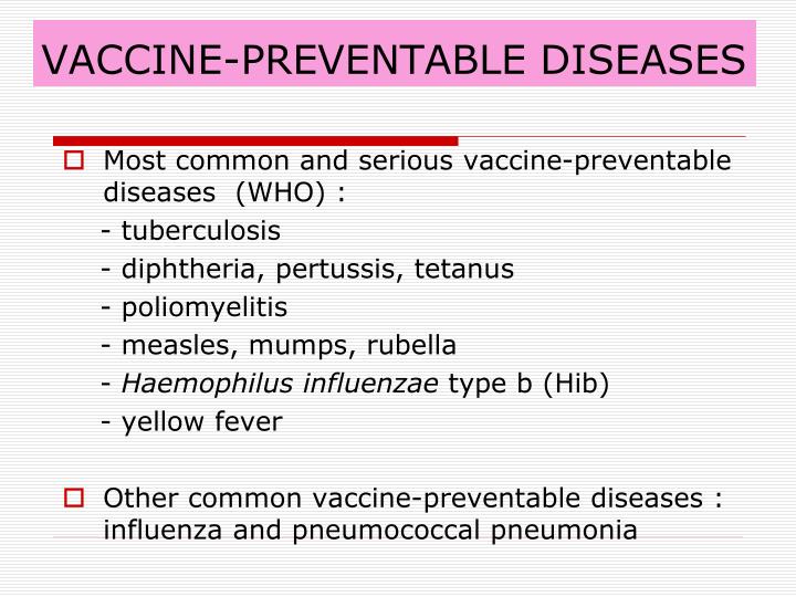 PPT - Immunization and Vaccine Preventable Diseases PowerPoint ...