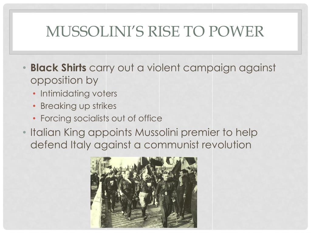 PPT - Fascist Dictatorships in Italy and Germany PowerPoint ...