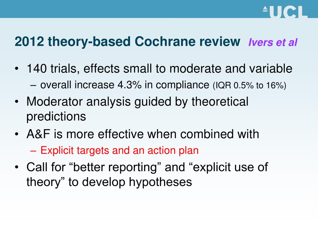 PPT - Applying theory to designing A&F interventions and evaluations in ...