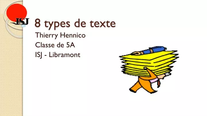 PPT - 8 types de texte PowerPoint Presentation, free download - ID:2162094