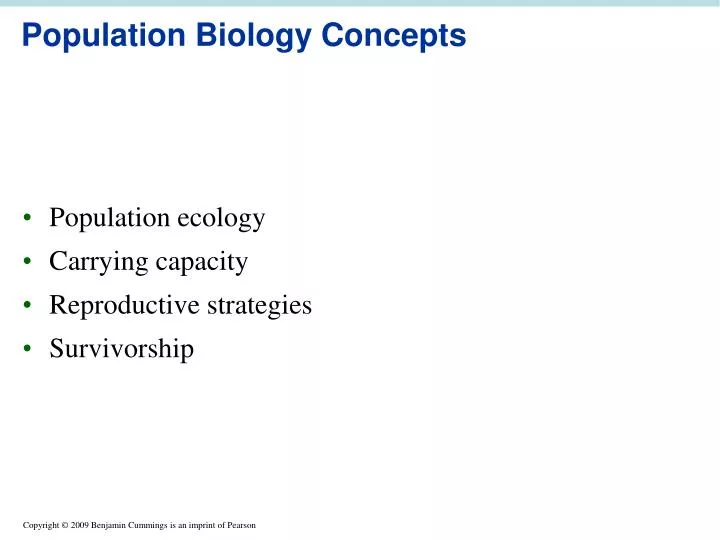 PPT - Population Biology Concepts PowerPoint Presentation, free ...