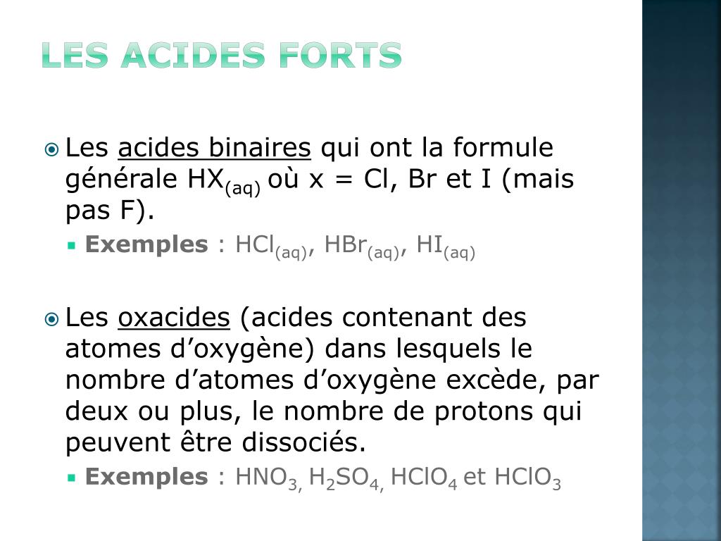 PPT - La force des acides et des bases PowerPoint Presentation, free ...