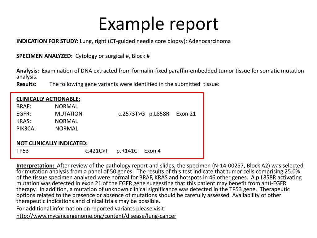 PPT - Clinical Genotyping of Lung Cancer in the Era of Personalized ...