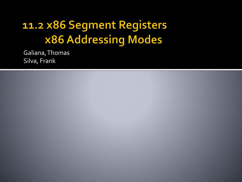 PPT - Instruction Sets: Addressing Modes and Formats PowerPoint Presentation - ID:2162235