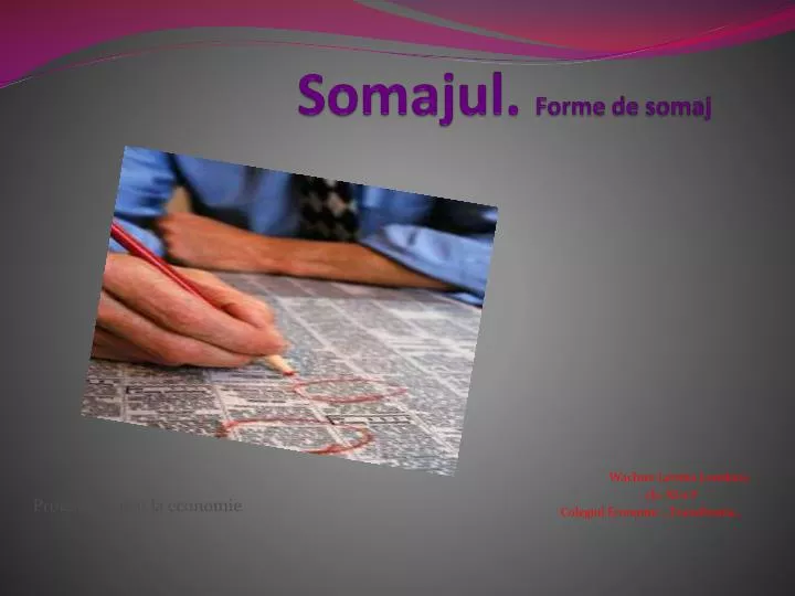PPT - Somajul . Forme de somaj PowerPoint Presentation, free download ...